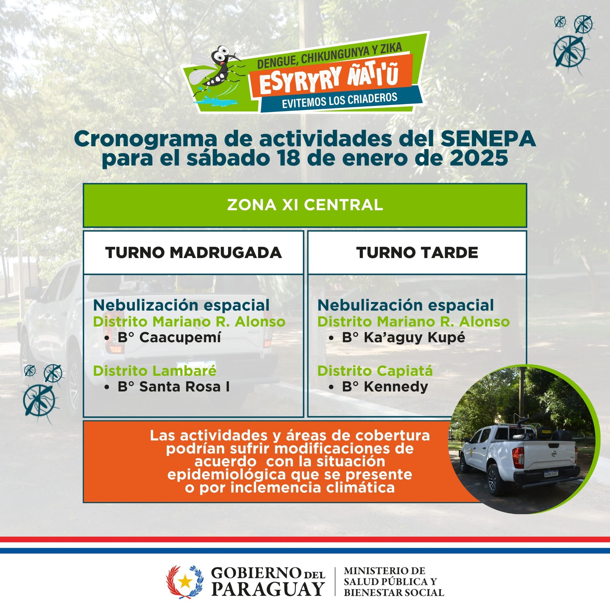 SENEPA realizará control químico en ciudades de Central – Servicio ...