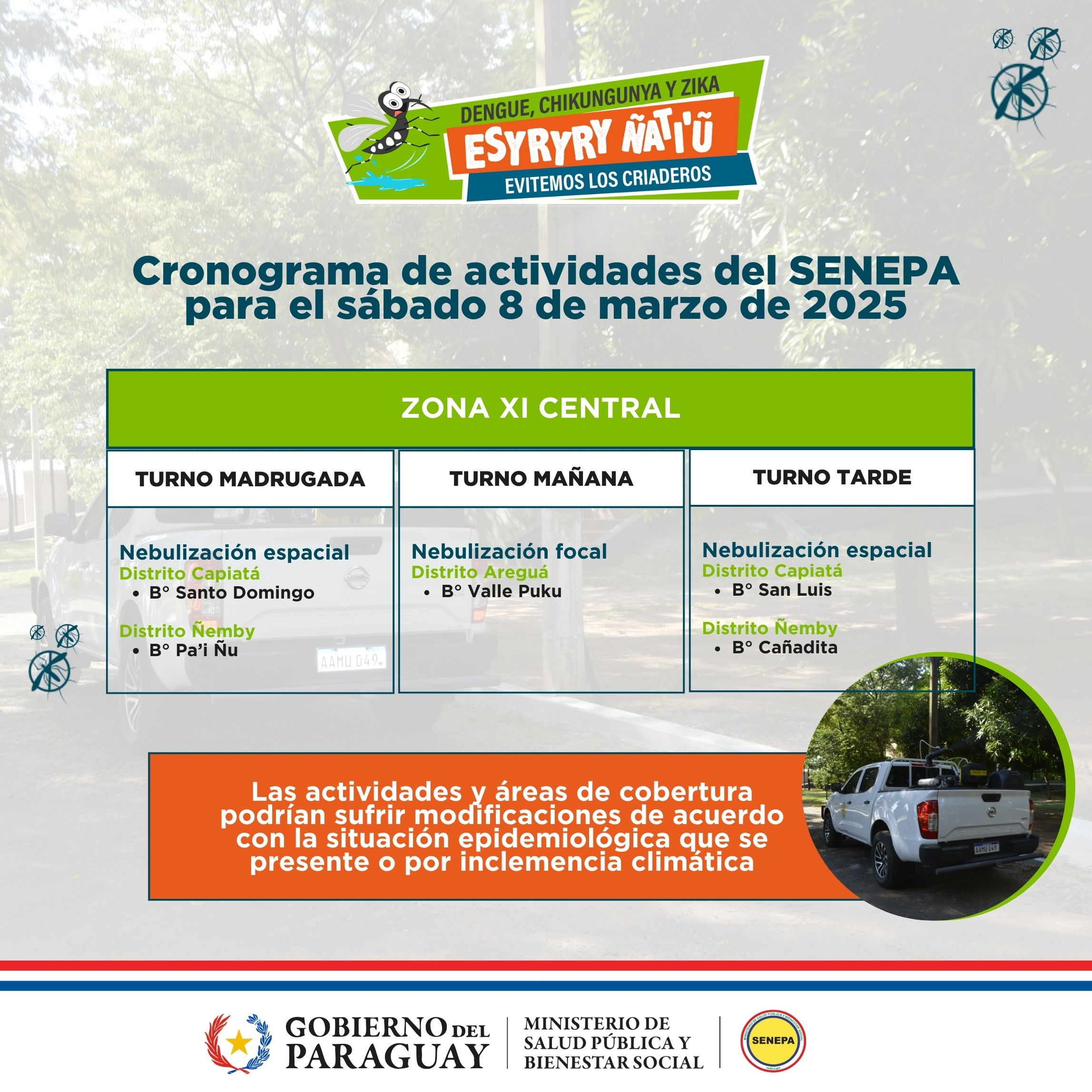 SENEPA prosigue con el control químico en ciudades de Central ...